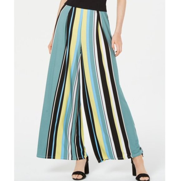 Bar III | Pants & Jumpsuits | Bar Iii Striped Wideleg Pants | Poshmark